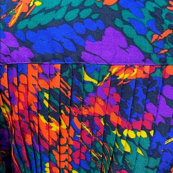 Peter Popovich | Tops | Vintage Peter Popovich Rayon Pleated Top | Poshmark